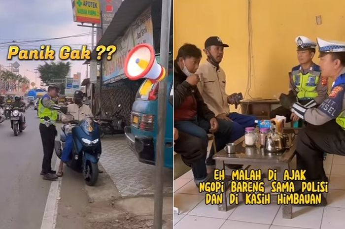 Pengendara Yamaha NMAX Tak Gunakan Helm Dibawa ke Pos, Warganet Puji Polisi Gara-gara Secangkir ...