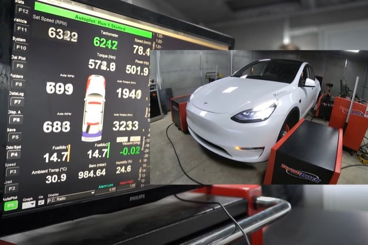 Intip Hasil Dyno Test Tesla Model Y Performance, Power Tembus 500 Dk ...