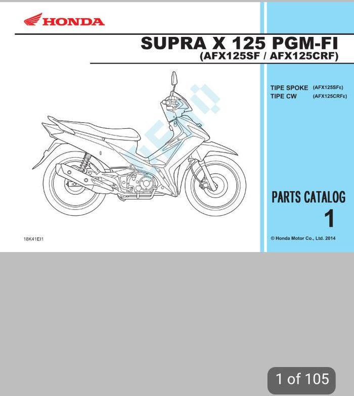 Katalog Spare Part Motor Honda Supra X 125 | Reviewmotors.co