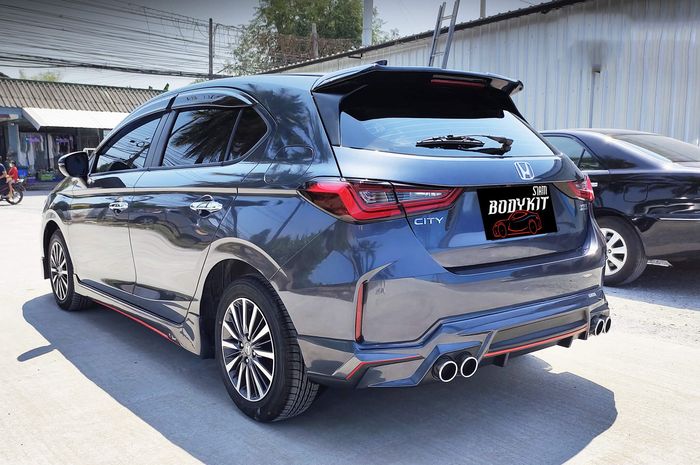 Modifikasi Honda City Hatchback, Tanam Body Kit RS Plus Thailand, Cuma Rp 5 Jutaan - Otomotifnet.com