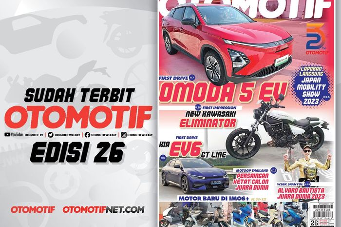 Resensi Tabloid OTOMOTIF Edisi 26: Laporan Langsung JMS 2023, First Drive Chery Omoda 5 EV ...